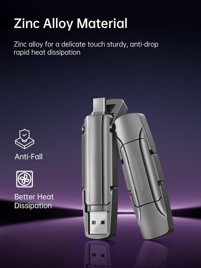 MOVE SPEED 1000MB/s USB 3.2/Type C Solid State Flash Drive